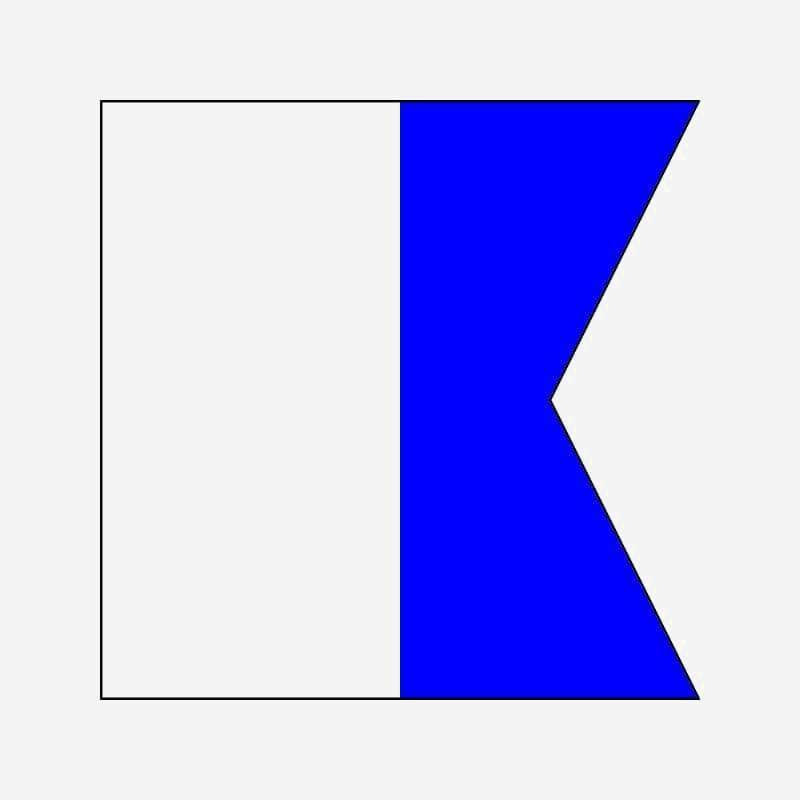 Alpha Flag Blue Aqualung 100 x 20 cm